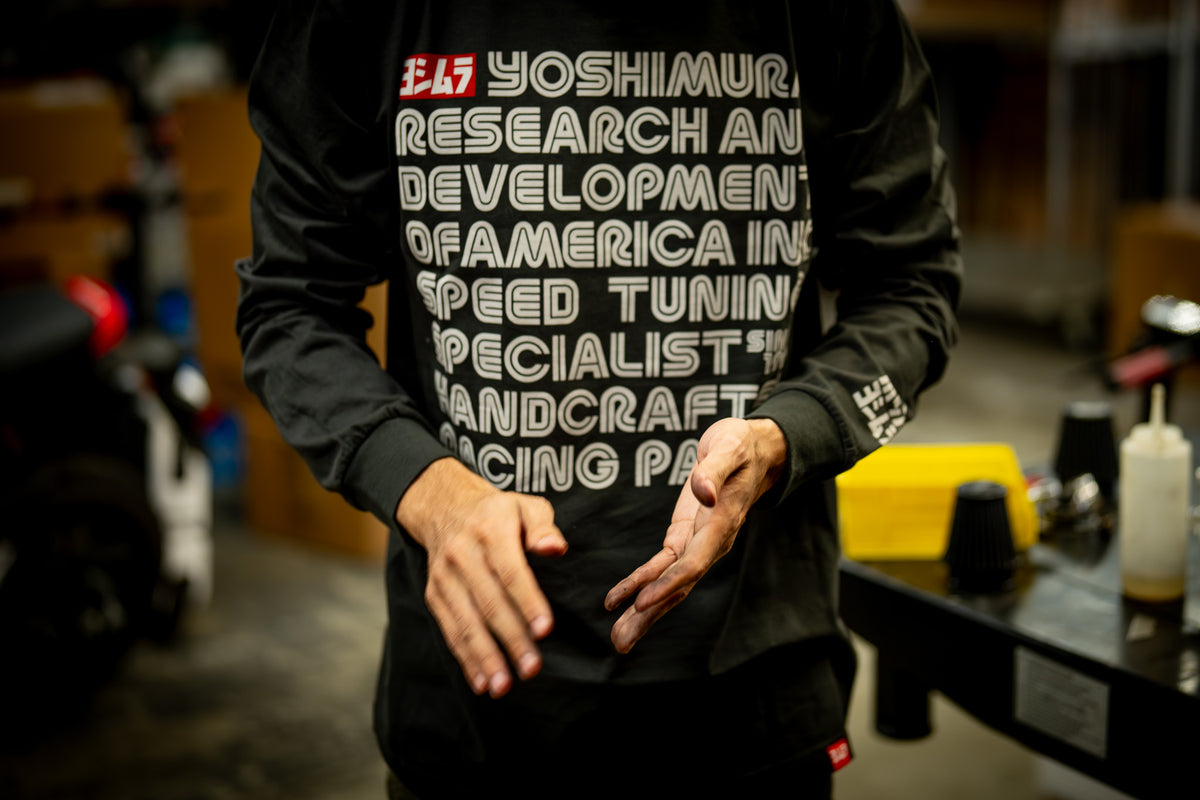 Yoshimura Intro Long Sleeve Tee in Coal (Size S to XXL) – Yoshimura R&D ...