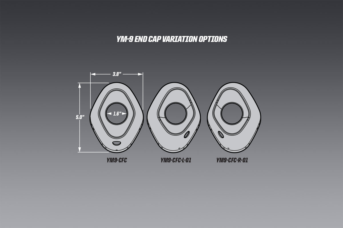 Yoshimura RS9 Left Carbon Fiber End Cap Cover, Flat Finish – Yoshimura ...